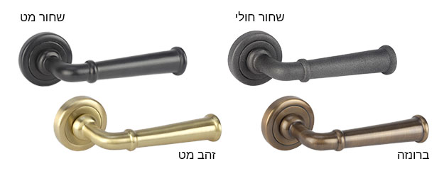 ידיות לדלתות פנים, ידית לדלת דגם 201936 שחור מט - אבנר'ס